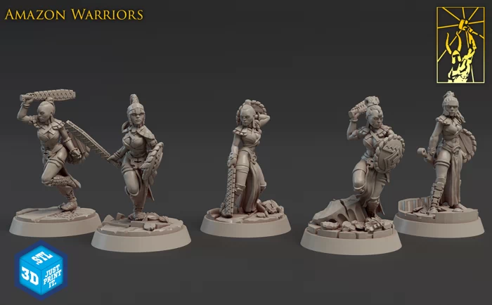 Amazon Warriors 3D Print Model PresetsFX Amazon Warriors 3D Print Model PresetsFX