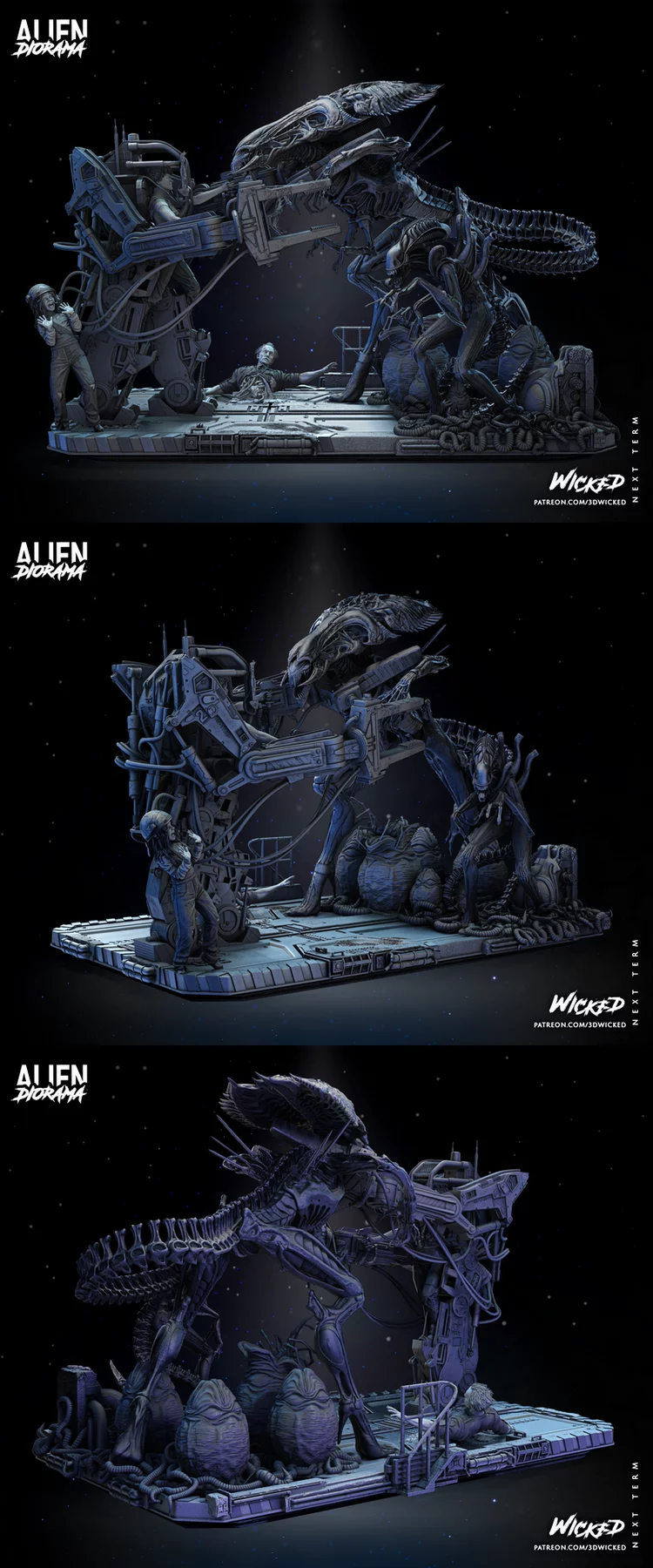 Alien Diorama Complete > 3D print model > PresetsFX.com